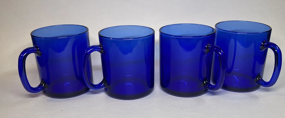 Blue Glass Coffee Cups