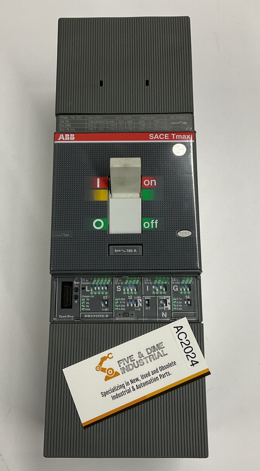 ABB Sace Tmax T4l250 PR222DS/P 690V 3-Pole 160A | eBay