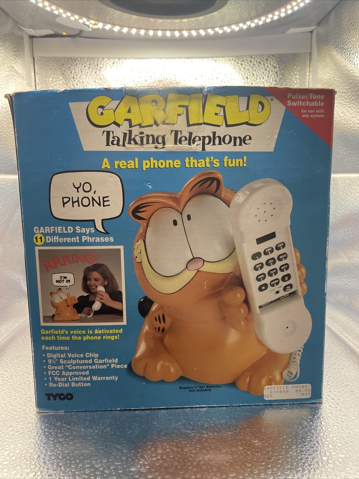 Vintage 1978 TYCO Garfield Talking Touch Tone Telephone Figure | eBay