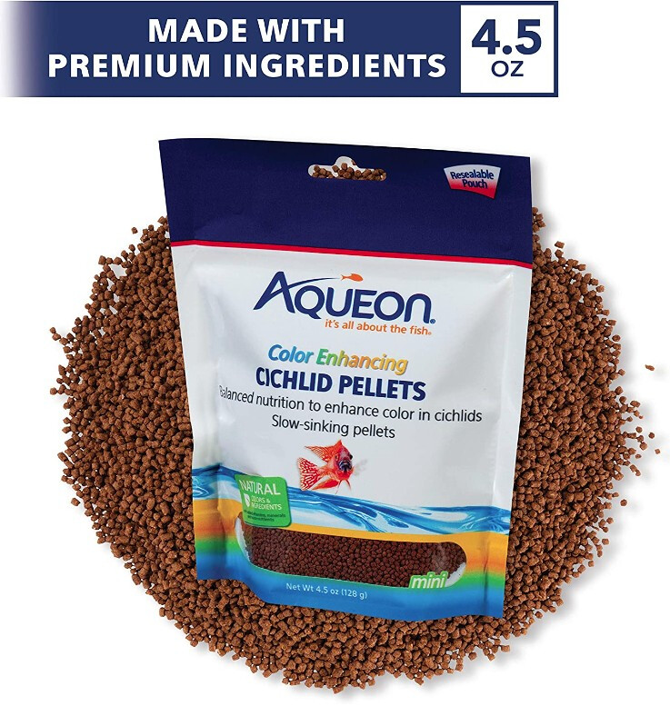 Aqueon Color Enhancing Cichlid Food Mini Pellets 4.5 oz | eBay