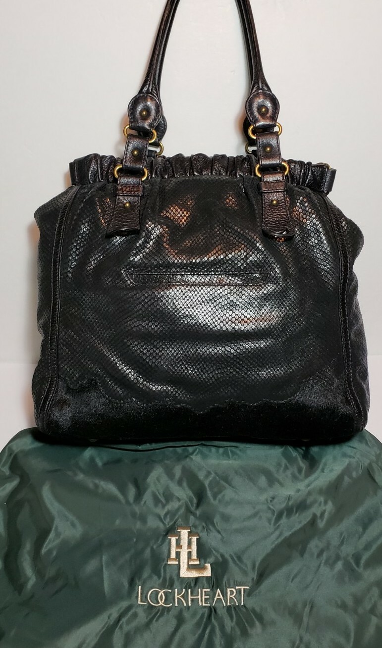 LOCKHEART FLORAL BROCADE APPLIQUE, CALF HAIR,EMBROIDERED SHOULDER ...