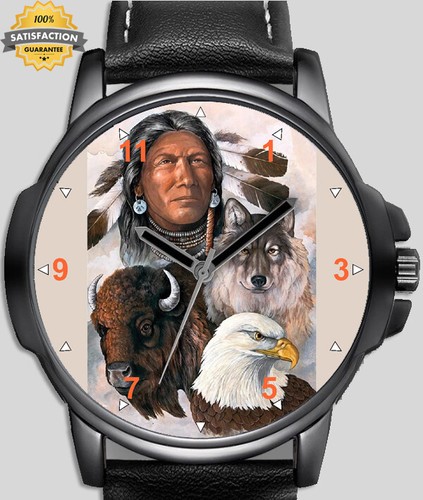 Red Indian Native Tribe Art Stylish Rare Quality Wrist Watch UK Seller ...
