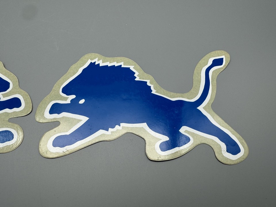 Vintage Original 1980’s Detroit Lions Thin Mil Football Helmet Decals ...
