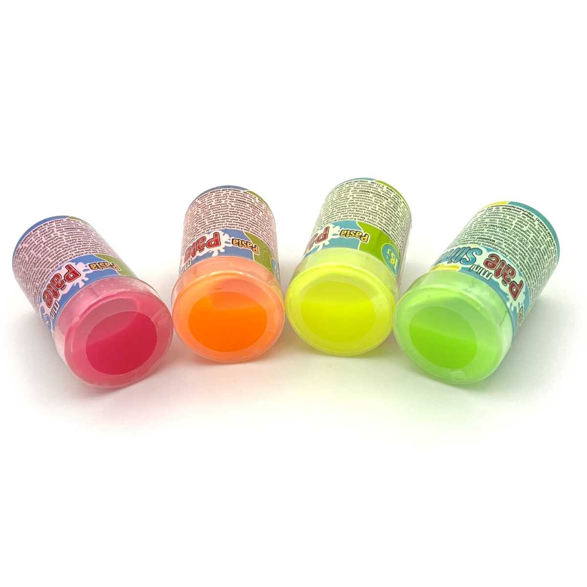 Slime Glibber Set Sortiment 4 Farben je 30g gelb orange pink grün ...