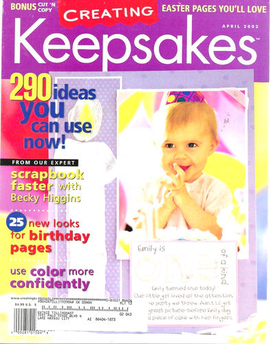 Creating Keepsakes Magazine April 2002 Becky Higgins Pages Scrapbooking ...