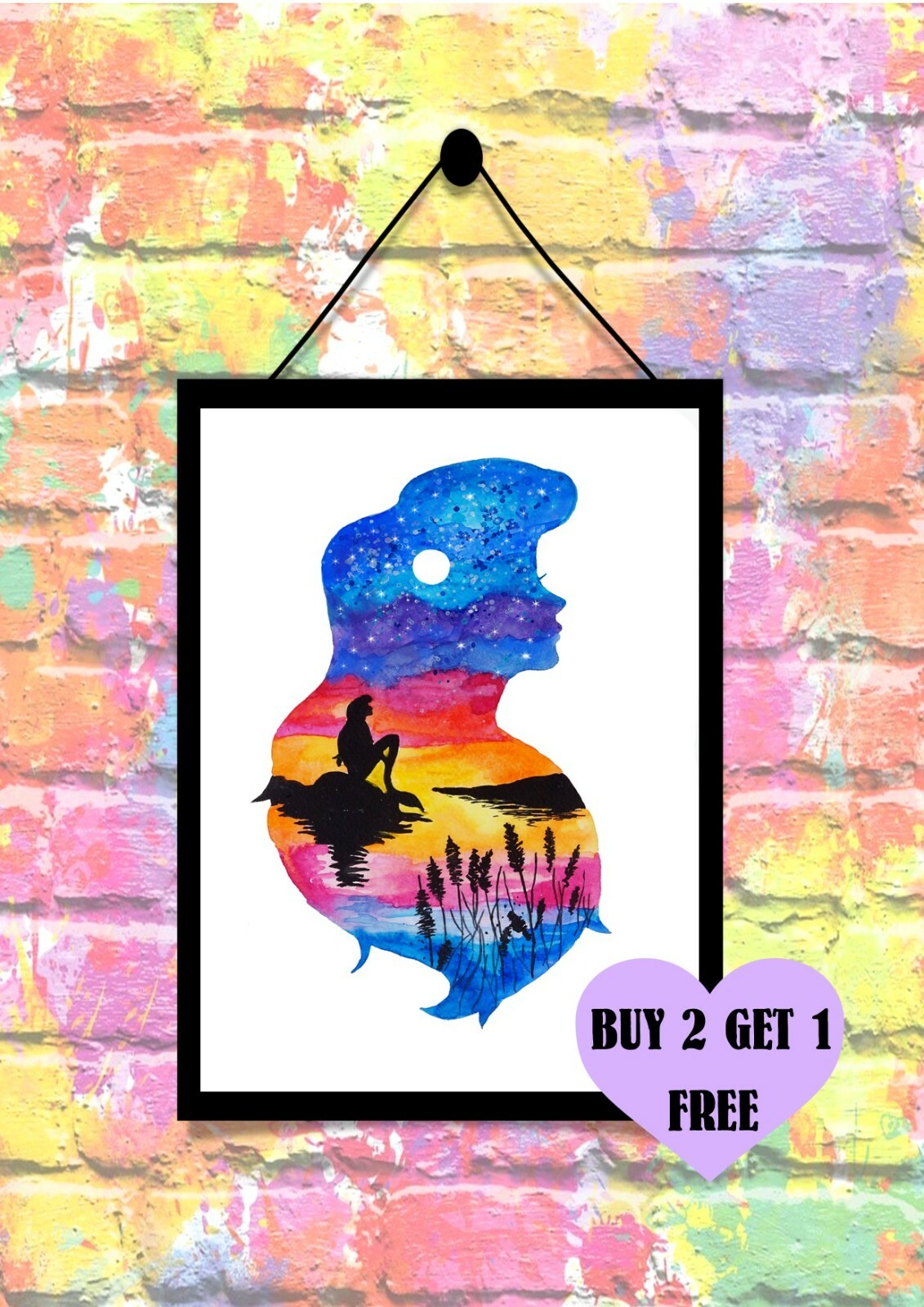 Disney Ariel Silhouette Printable