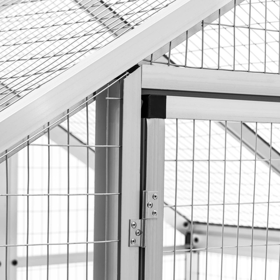 Outdoor Bird Aviary Aluminium Aviary with Door {netto_length}} x 178 x ...