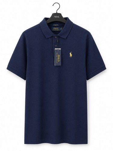 Polo Ralph Lauren Navy Classic Fit Polo Shirt Yellow Pony Logo Size XXL ...