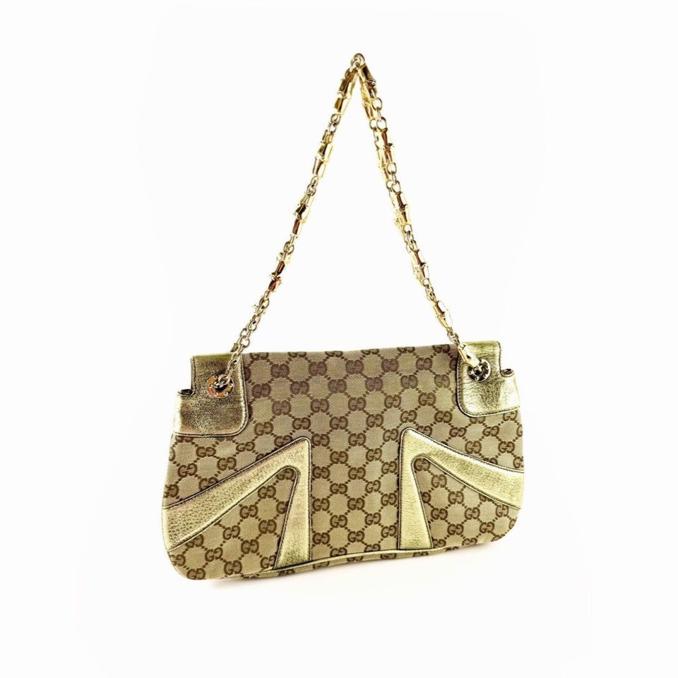 Gucci By Tom Ford GG Canvas Jeweled Dragon Shoulder Bag | eBay