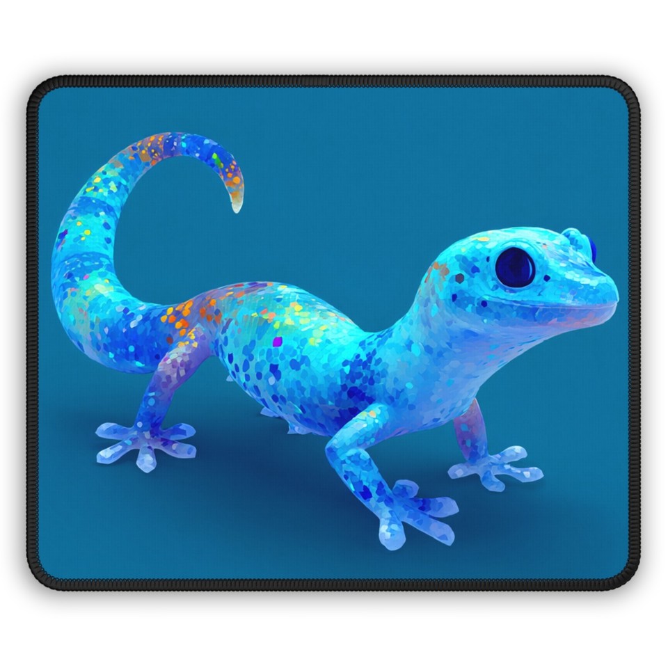 Blue Glitter Gecko Gaming Mouse Pad | eBay
