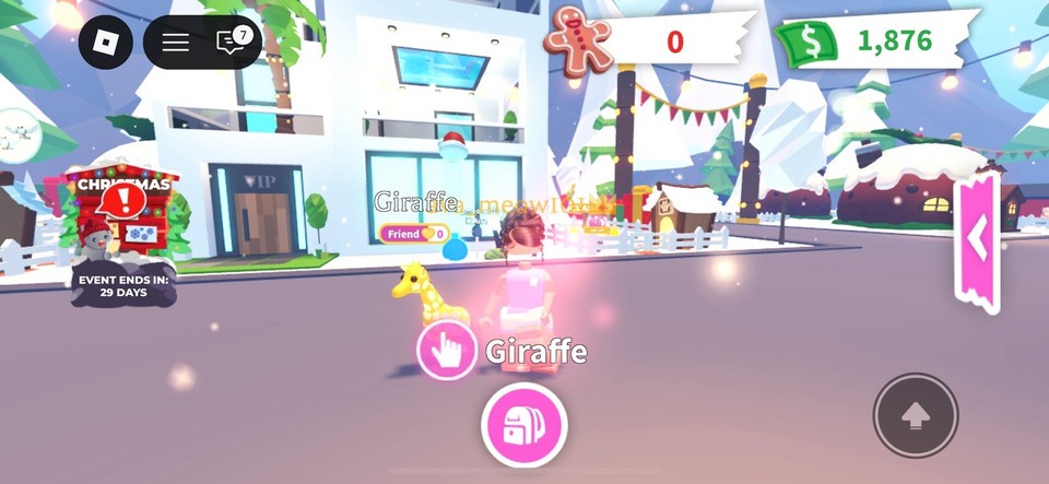 Mega Neon Giraffe Adopt Me | eBay