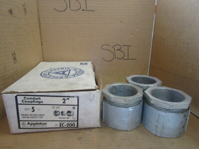 Appleton 3-Piece Conduit Coupling EC200 EC-200 2" NPT Lot of 3 New | eBay