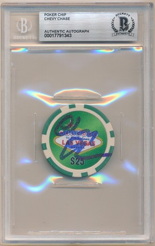 CHEVY CHASE SIGNED AUTOGRAPH LAS VEGAS POKER CHIP BGS AUTHENTIC AUTO ...