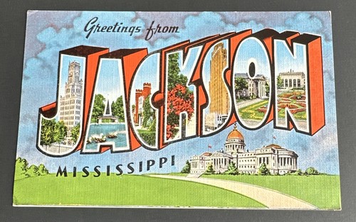 Postcard: Large Letter ~ Multi-View ~ Greetings from JACKSON ...