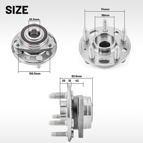 Pair Front or Rear Wheel Hub & Bearings For 2013-2017 Chevrolet Impala ...