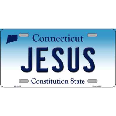 Jesus Connecticut Novelty Metal Vanity License Plate Tag LP-10914 | eBay