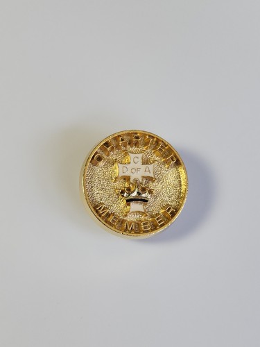 C D Of A Charter Member Pin Catholic Daughters of America Crown Cross ...