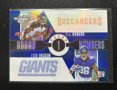 2017 Panini Contenders Optic Evan Engram OJ Howard Round 1 Numbers Blue ...