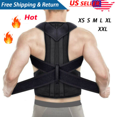 Adjustable Posture Corrector Low Back Support Shoulder Brace Belt for ...