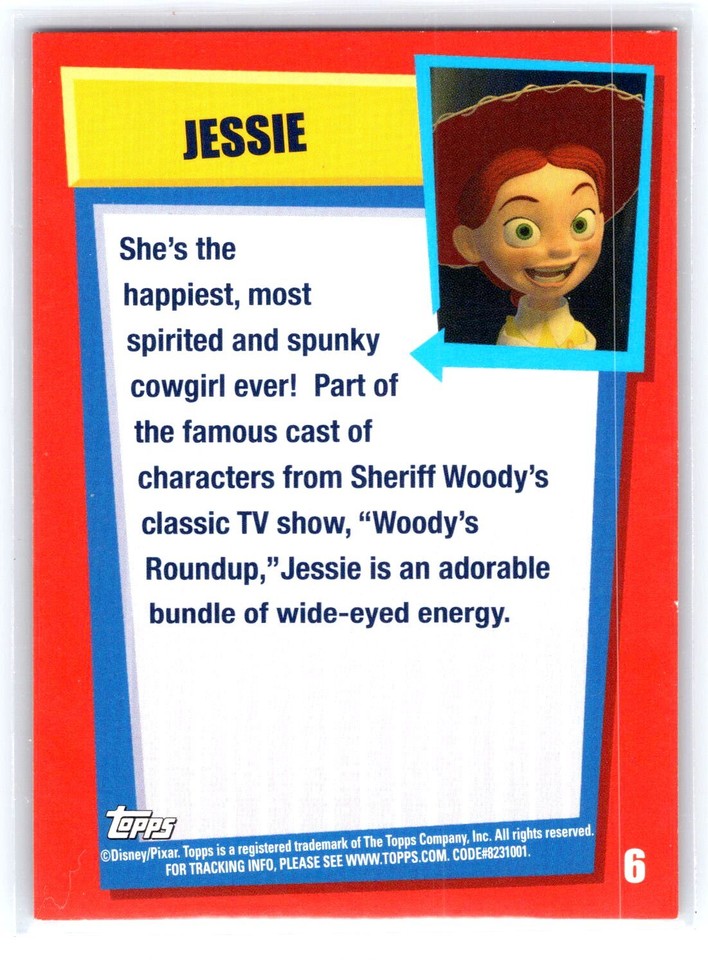 2010 Topps Toy Story Fun Packs - Stickers #6 Jessie Near mint or better ...