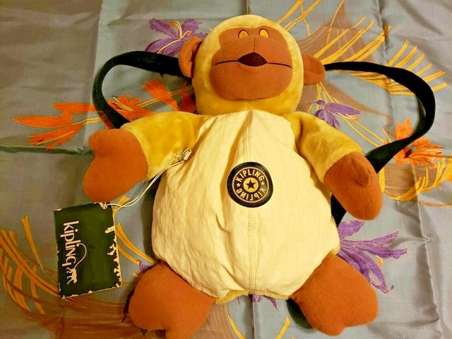 Official Kipling monkey red little backpack soft toy with zipper Brand ...