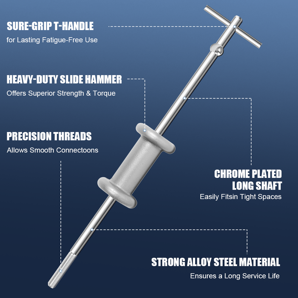 Slide Hammer Puller Set Front Wheel Axle Bearing Hub Remover Removal ...