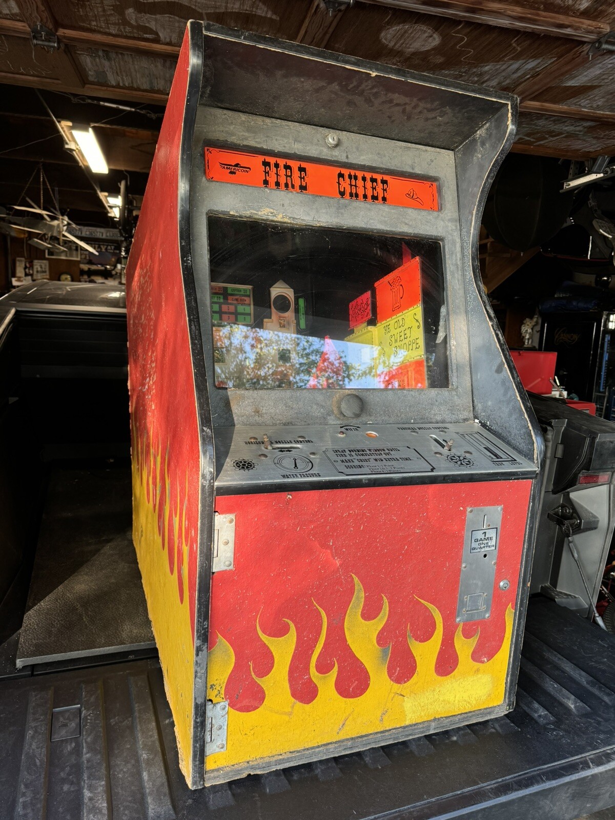 Vintage Americoin Fire Chief Coin Operated Arcade Game - RARE!!! ***PLS ...