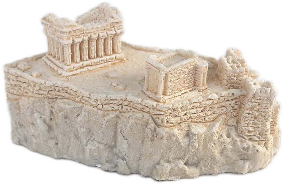 New Greek Greece Athens Parthenon Acropolis Hill Model Statue Miniature ...