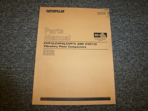 Caterpillar Cat CVP16 CVP40 Vibratory Plate Compactors Parts Catalog ...