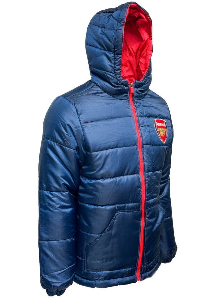 Official Rhinox Arsenal FC Football Puffer Jacket - Sizes: YS, YM, YL ...