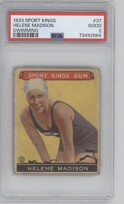HELENE MADISON 1933 Sport Kings Swimming #37 PSA 2 | eBay