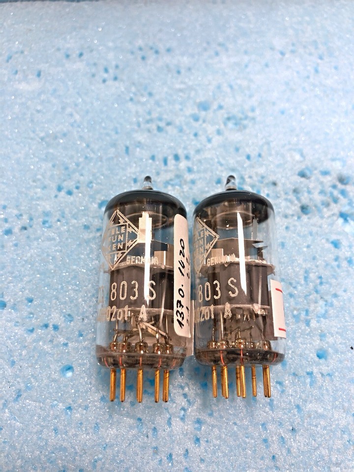 Telefunken ECC803S 12ax7 E83CC ec83 Gold Pins NOS NIB Matched Pair | eBay