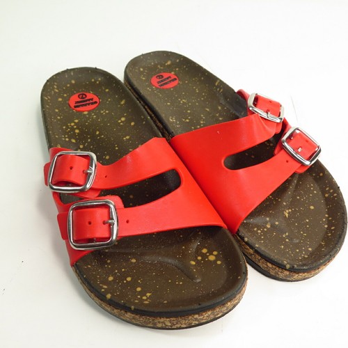 CHARLES ALBERT Size 7 Red with Buckle Women's Slides Sandals | eBay