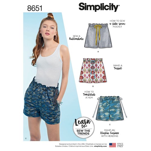 8651 PATRON SIMPLICITY 6 CREATIONS SHORT 34 AU 46 | eBay