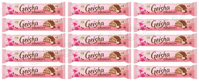 15 FAZER GEISHA CRUNCHY Milk Chocolate Bars with Soft Hazelnut Nougat ...