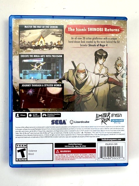 Shinobi: Art of Vengeance - Limited Run #151 - Sony PS5 | eBay