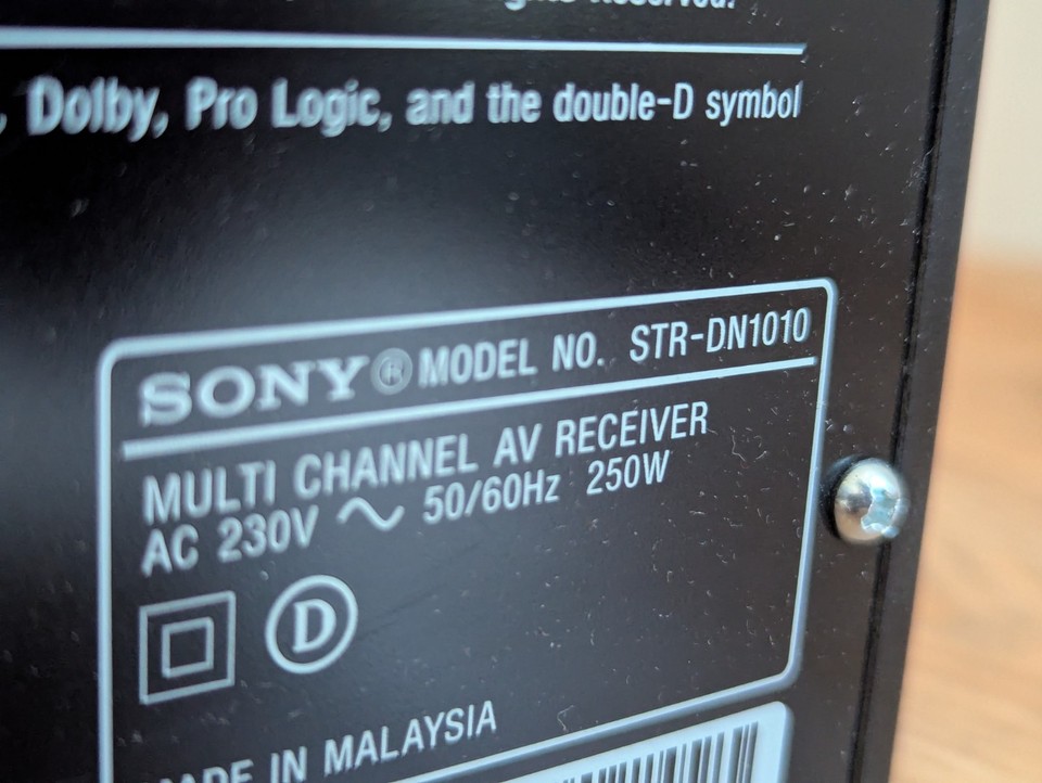 SONY STR-DN1010 MULTI CHANNEL AV RECEIVER WITH REMOTE CONTROL | eBay UK