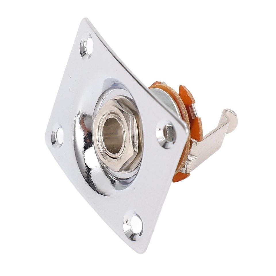 Guitar Output Jack Plate Square Shape Metal Compact Guitar Jack Socket ...