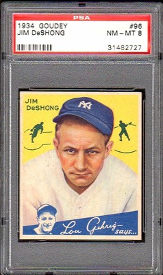 1934 Goudey 96 James DeShong Yankees PSA 8 Yankees PSA 8 31482727 | eBay