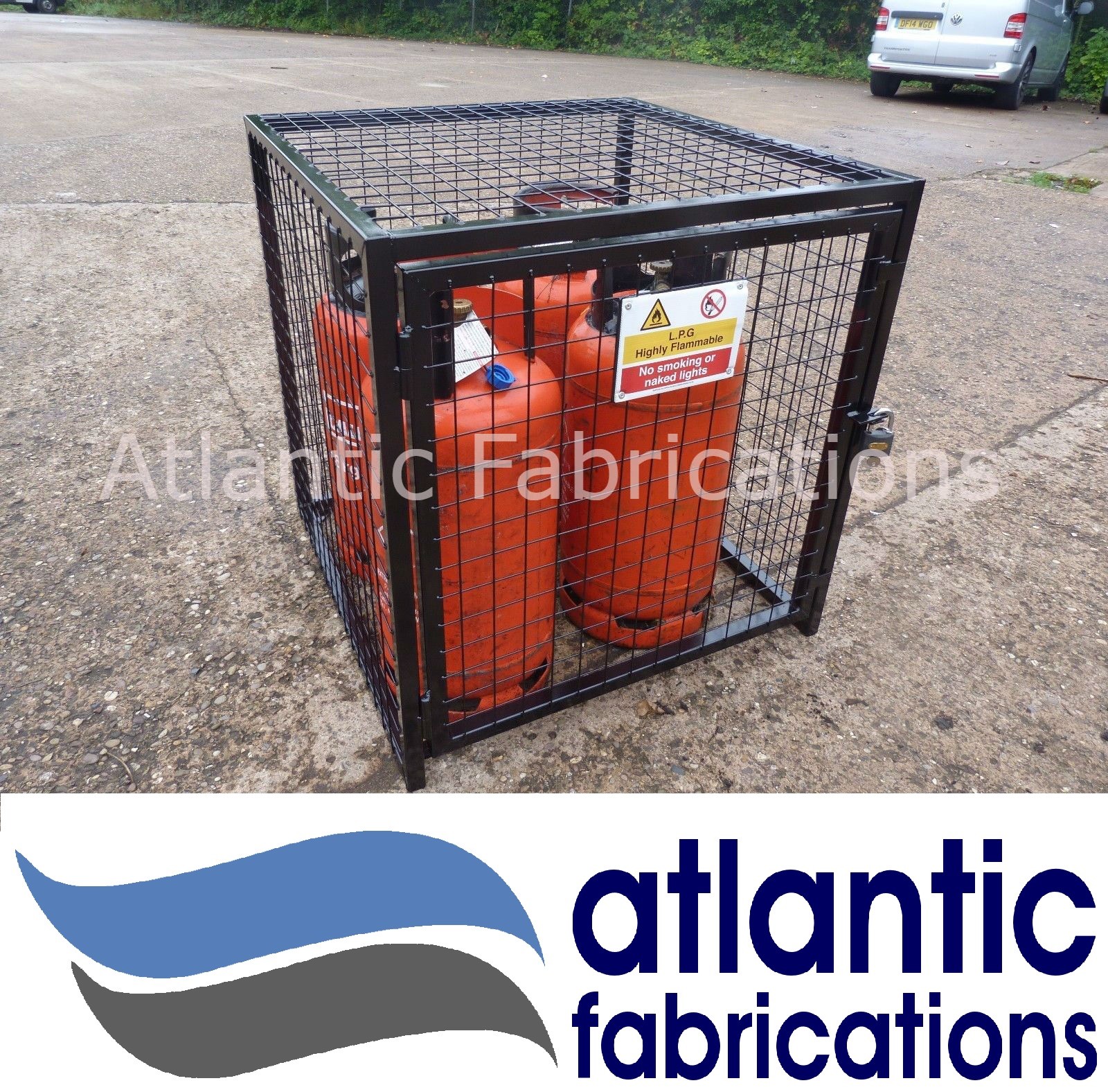 4 x Propane 19kg Square Gas cylinder storage - Bottle cage 900h x 850w ...