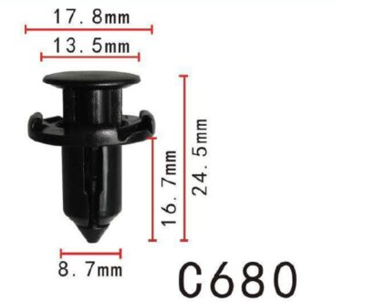 5PCS Fit Mitsubishi EVO Pajero VR-4 MR200300 Fender & Bumper Push-on ...