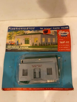 NOS Plasticville Carded HO Scale Police Station | eBay
