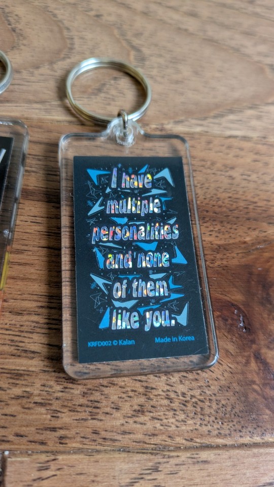 Vintage Kalan Lucite Quote Keychains Lot of 3 Funny 90's Y2K ...