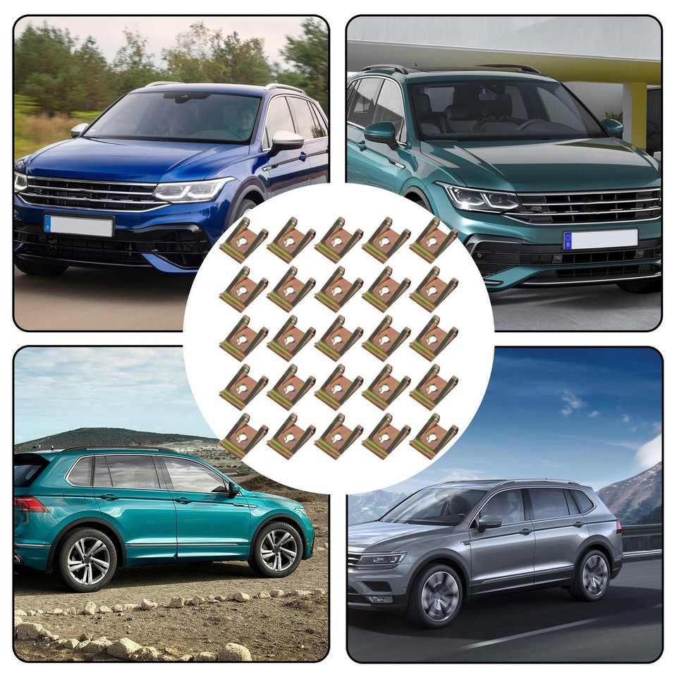 25pcs U NUTS SPEED FASTENERS SPIRE CAPTIVE AUTO PANEL FIXING CLIPS SELF ...