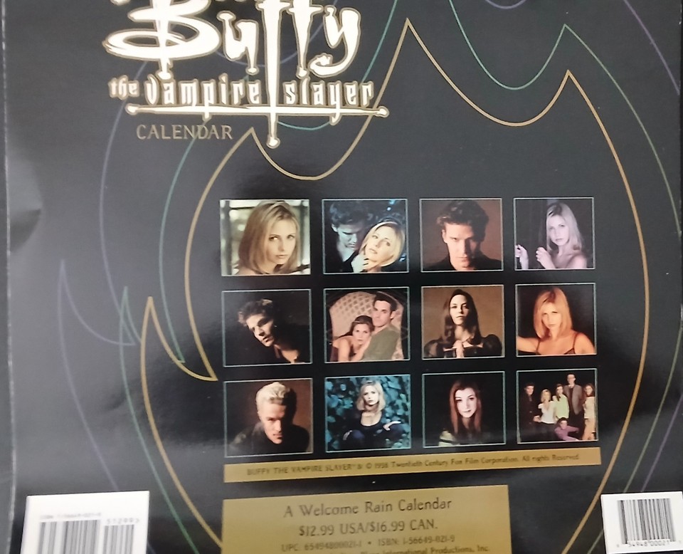 Buffy the Vampire Slayer vintage 1999 calendar! Great cast photos! | eBay