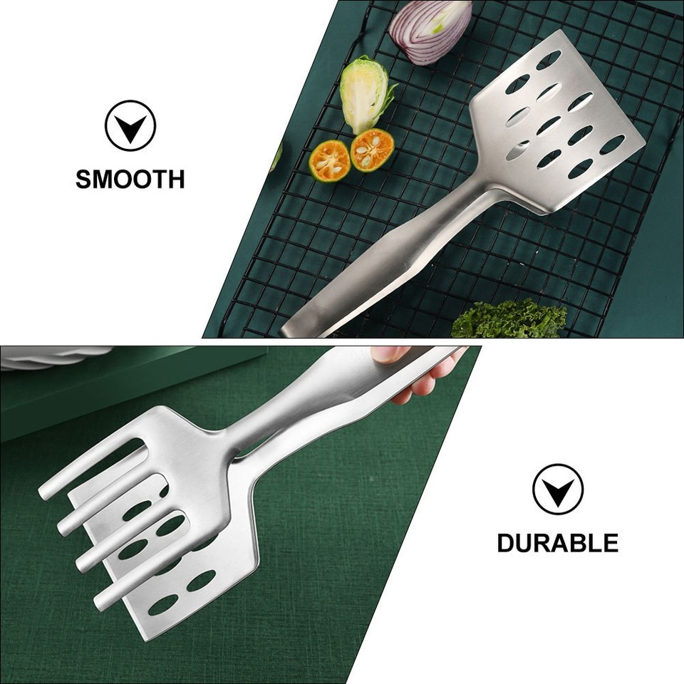 1Pc Stainless Steel Food Clip Barbecue Steak Tong Fried Fish Tong ...