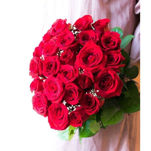 Flowers - Two Dozen Long Stemmed Red Roses (Fresh Flowers) | eBay