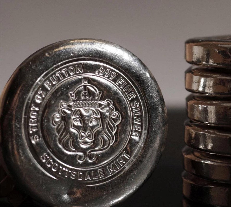 5 oz Scottsdale Silver Button .999 Fine Silver Bullion #A264 | eBay