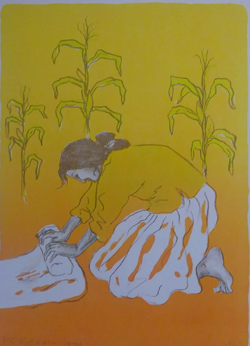 CORN LADY - Vintage R.C. Gorman Print/Lithograph, Navajo Woman, Navajo ...