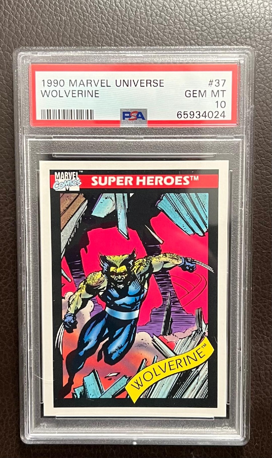 1990 Impel Marvel Universe Wolverine Patch Logan X-Men PSA 10 Gem Mint ...